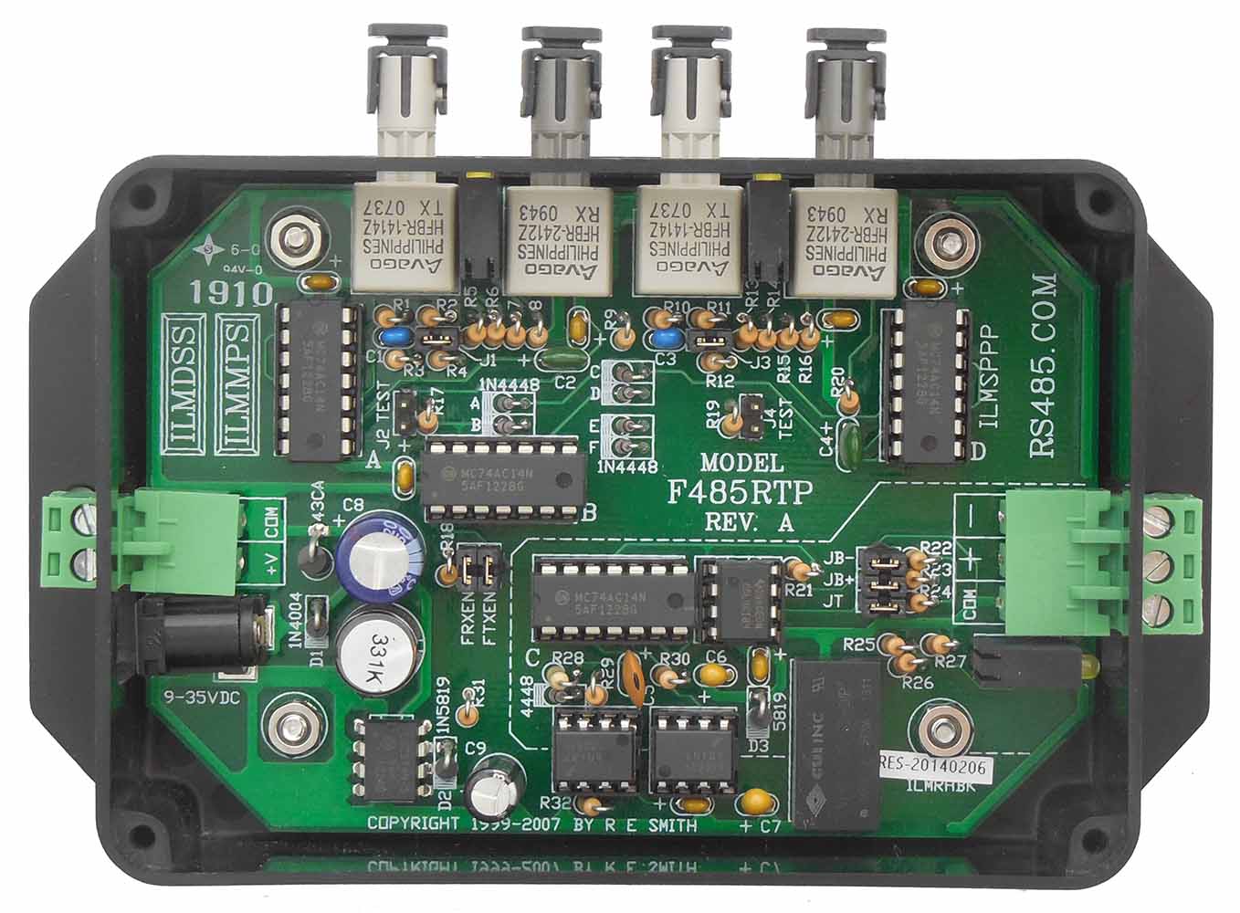 F485RTP : Fiber Optic Repeater with Isolated RS485 "Tap Point" - R.E ...