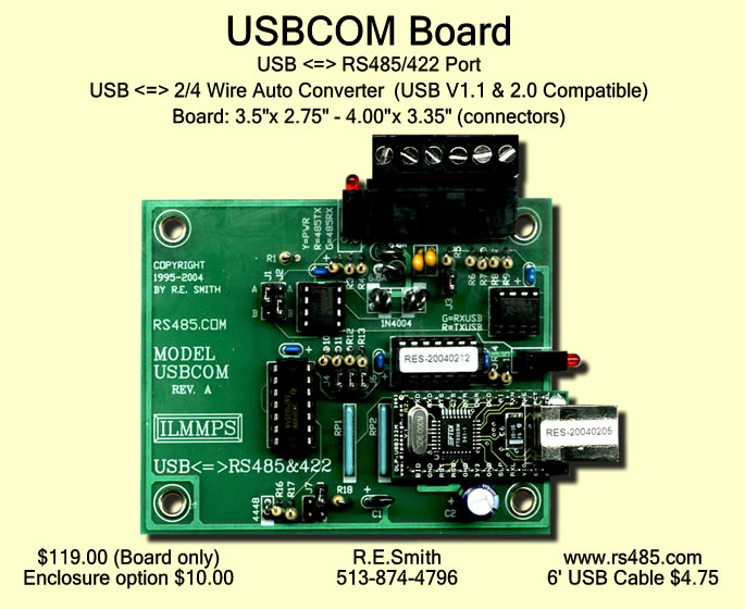 USBCOM Board USB RS485/422 Port